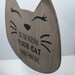 Cat Shaped Wooden Sign - Etsy