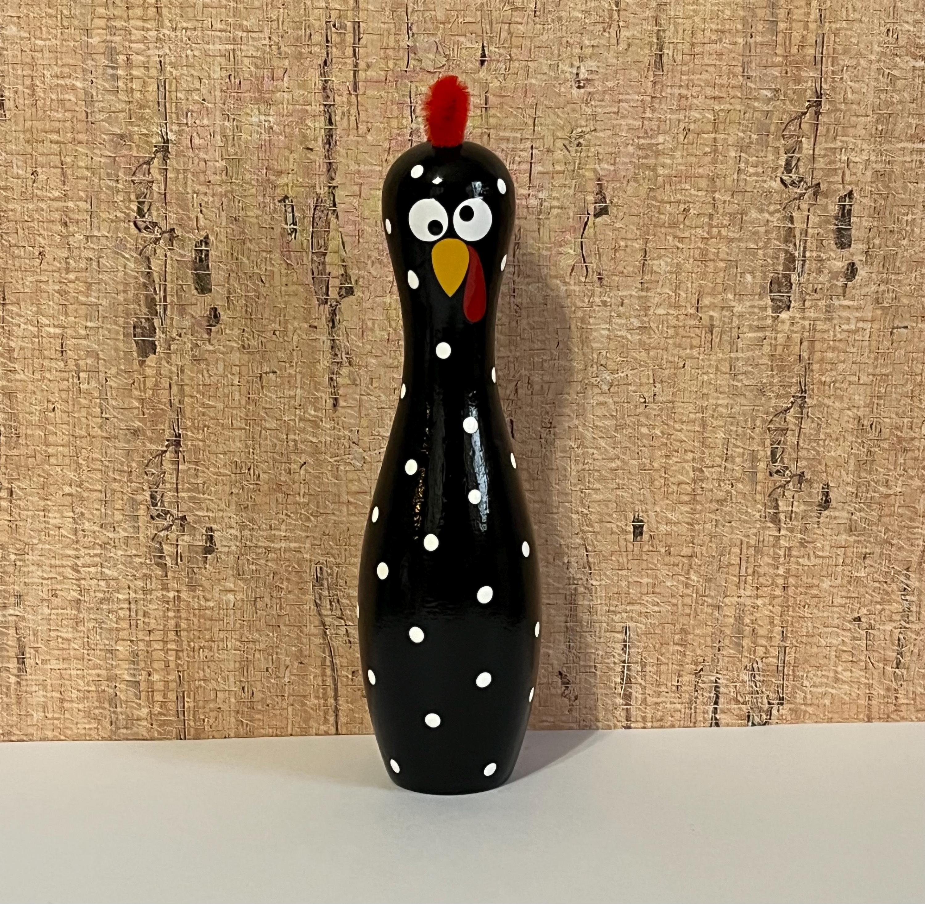 Mini Wooden Bowling Pin Turkey: Whimsical Decor, Bowling Gift - Etsy