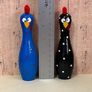 Mini Wooden Bowling Pin Turkey: Whimsical Decor, Bowling Gift - Etsy