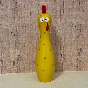 Mini Wooden Bowling Pin Turkey: Whimsical Decor, Bowling Gift - Etsy