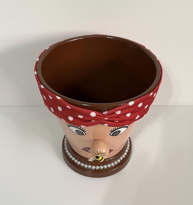 Flowerpot Lady, Terracotta Pot Woman, Painted Clay Pot - Etsy