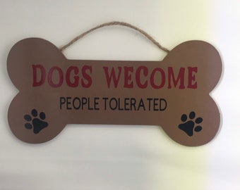 Wooden Bone Shaped Dog Signs - Etsy