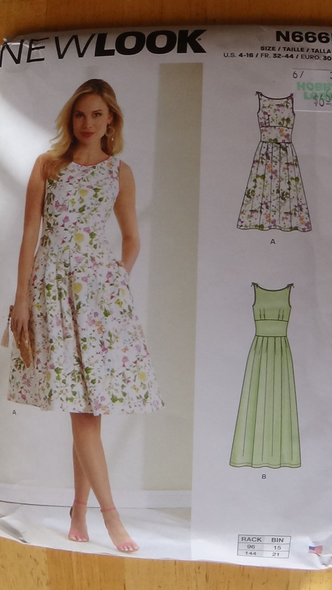 NEW # 6665 60's Style Boho Dress New Look Misses/women's Sewing Pattern ...