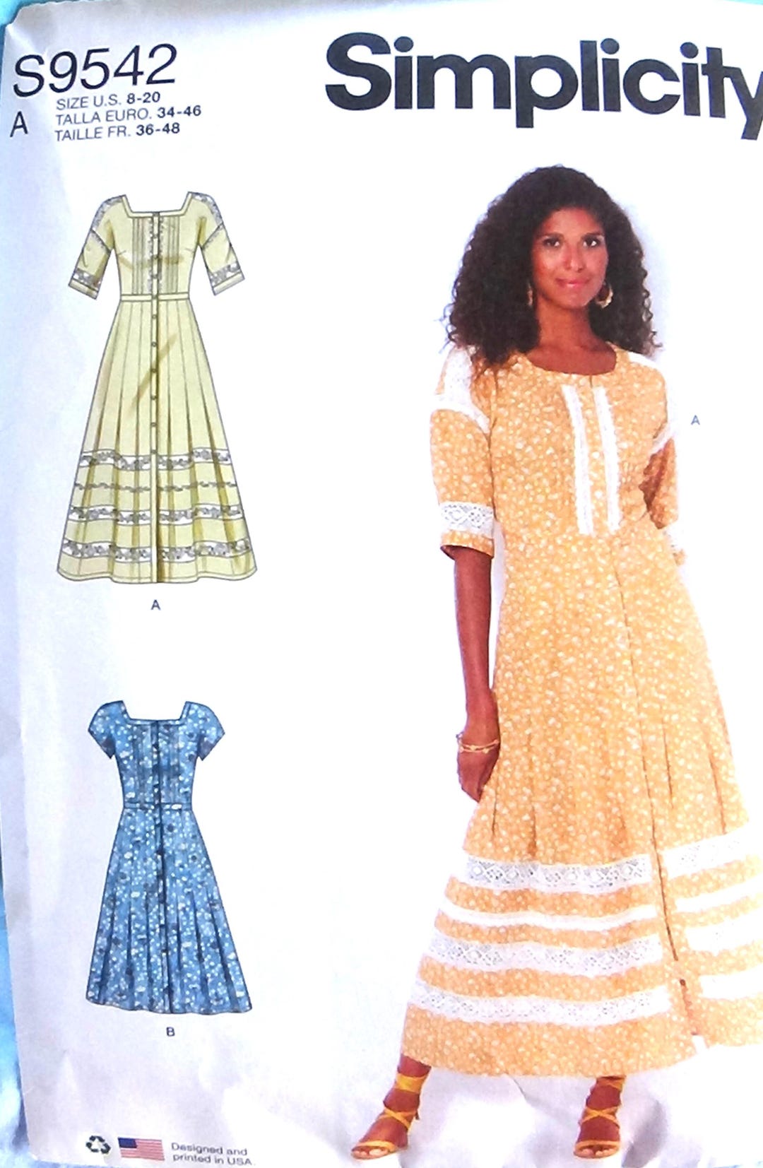 NEW Simplicity Gunne Sax Style Dress Pattern # 9542 Sizes 8-20 - Etsy