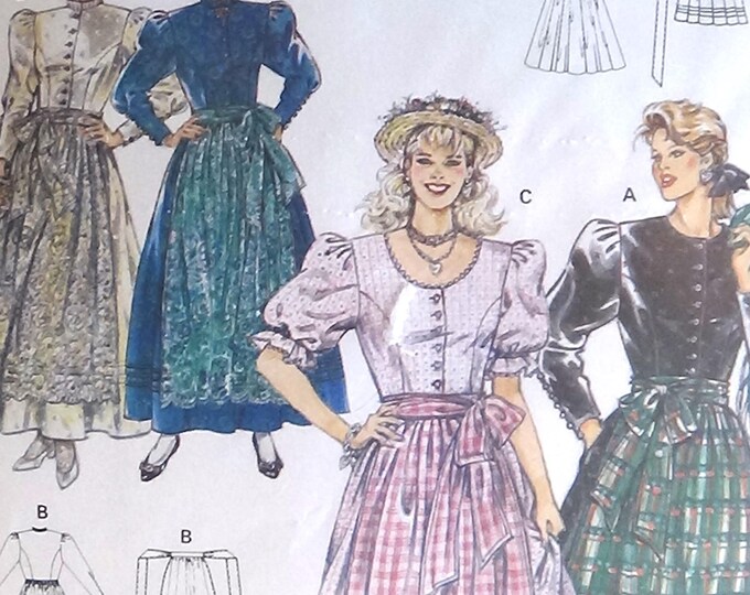 Vintage- Uncut Prairie- Cottagecore Burda # 5259 Pattern- Sizes 12- 22 ...