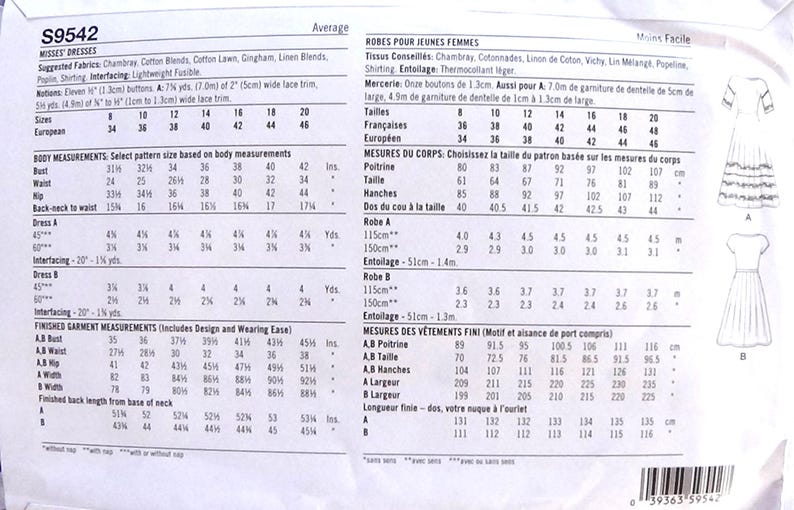 NEW Simplicity Gunne Sax Style Dress Pattern # 9542 Sizes 8-20 - Etsy