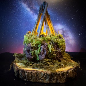 Miniature 4'' Campfire With Flickering LED Light - Etsy