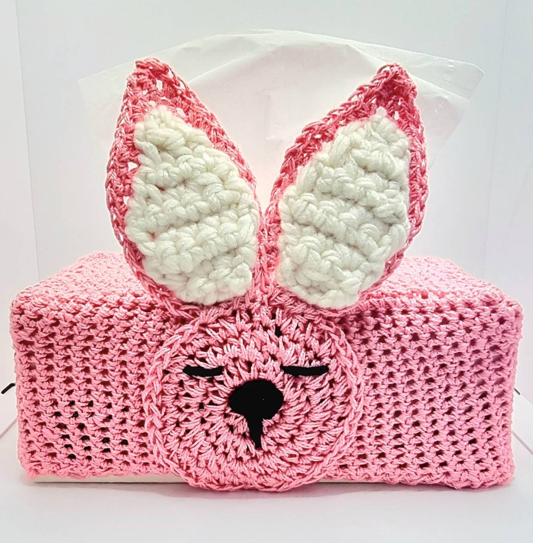 Bunny Tissue Box Cover | Bunny Decor | Woollycreationsco - Etsy