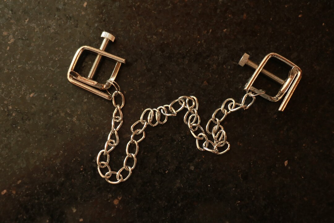Pressure Press Style Nipple Clamps With Attached Chain - Etsy