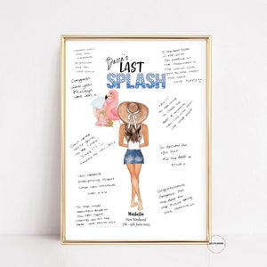 Last Splash Guest Book Alternative, Hen Weekend Gift, Marbella, Ibiza ...