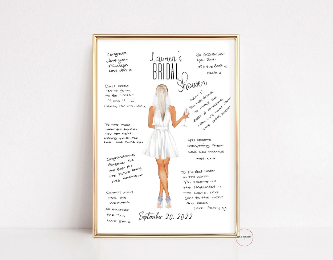 Bridal Shower Guest Book Alternative, Kisses for the Future Mrs, Bridal ...