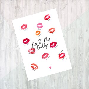 Kiss the Miss Goodbye Printable, Kiss the Miss Goodbye Sign, PRINTABLE ...