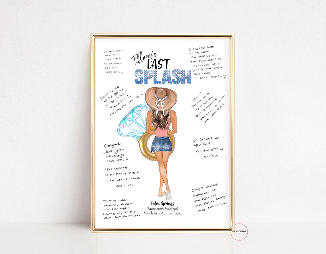 Last Splash Bachelorette Guest Book Alternative, Palm Springs ...