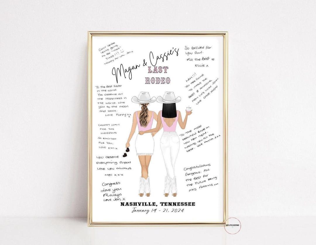 Lesbian Hen Party Gift, Same Sex Couple, Last Rodeo Bachelorette, Last ...