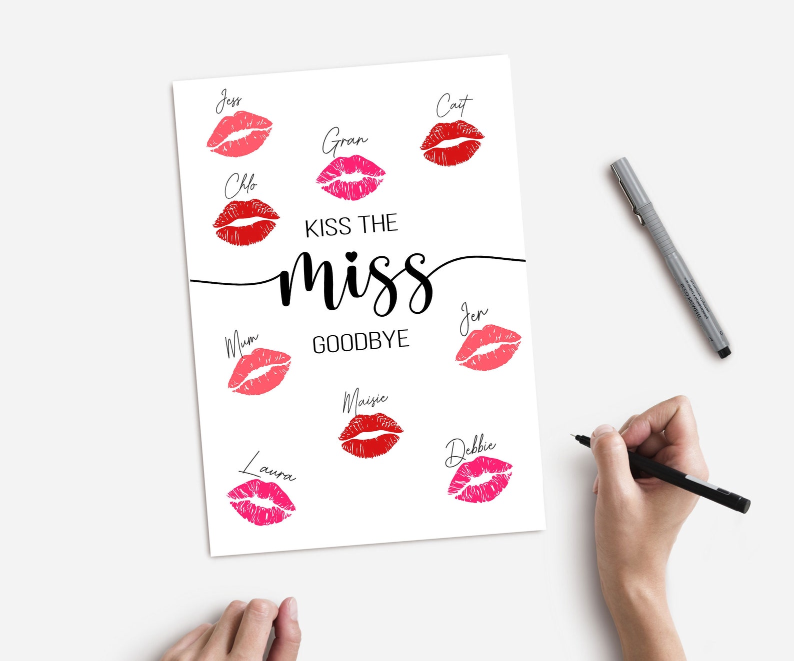 Kiss the Miss Goodbye Printable Instant Download No Frame - Etsy UK