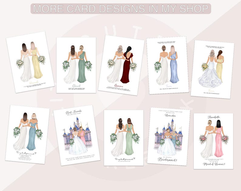 Personalised Best Friend Wedding Day Card, Bride and Best Friend Card ...