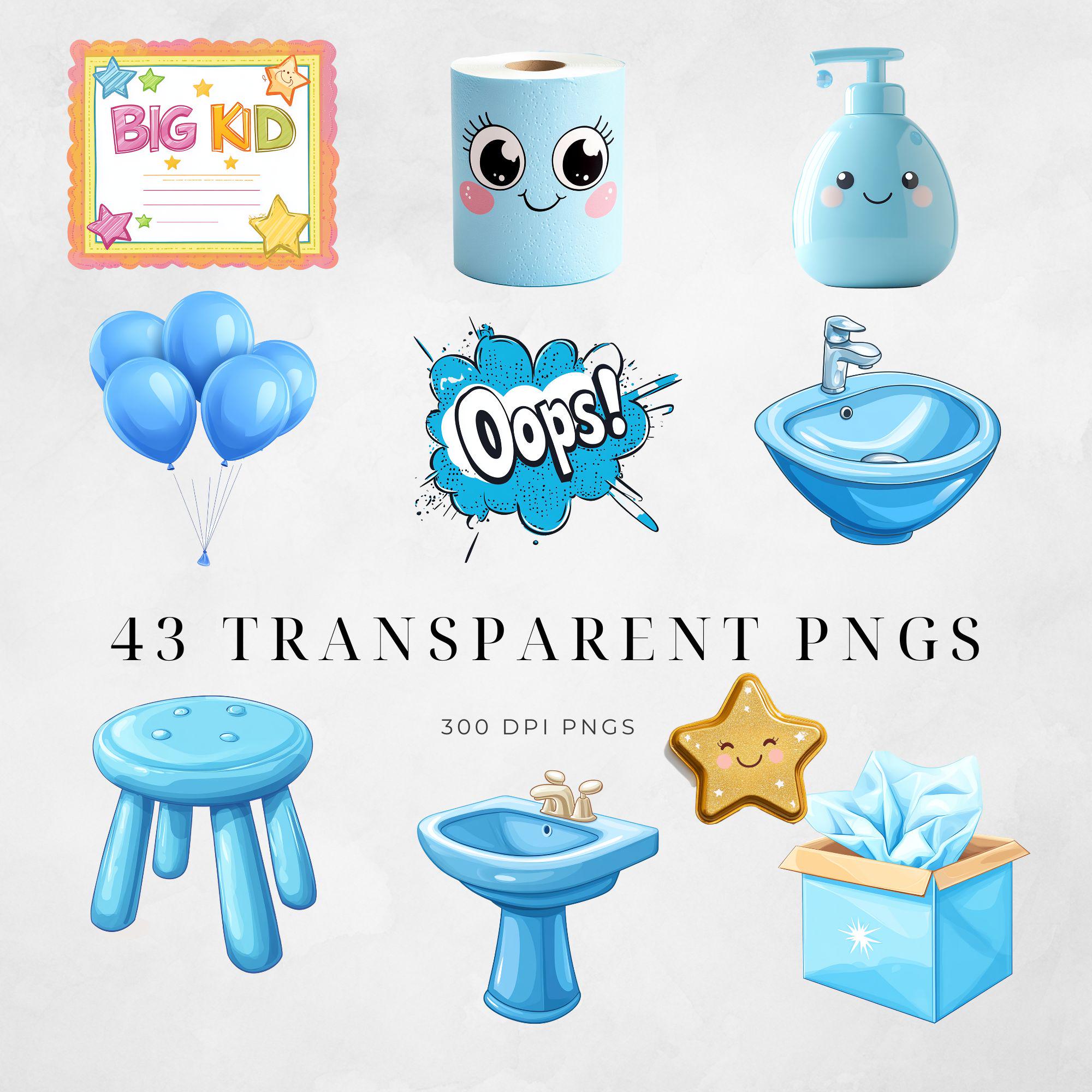 Cute Potty Training Clipart - Toilet Time - Happy Potty - Big Kid ...