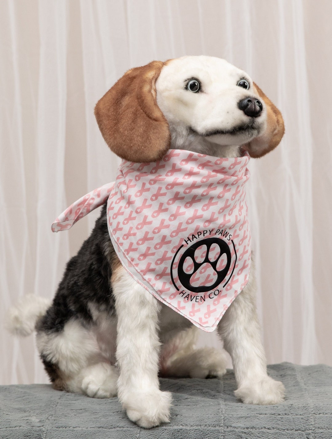 Breast Cancer Pink Ribbon Hearts Dog Bandanas - Etsy