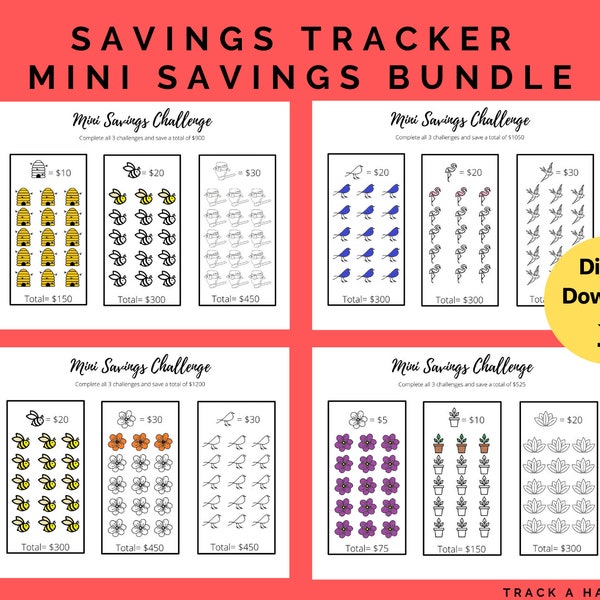 Savings Challenge Bundle - Etsy