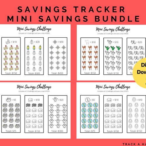 Mini Money Challenge Bundle Printable Adventure Mini - Etsy
