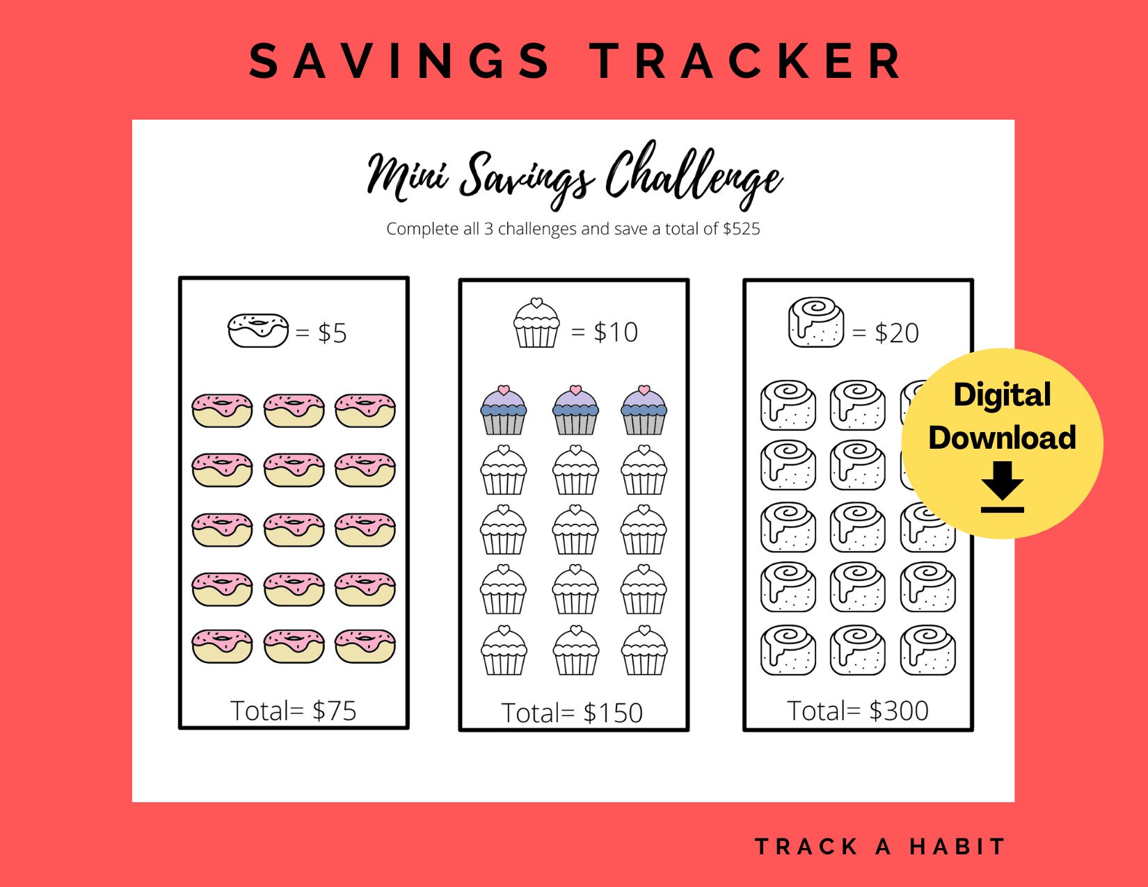 Stationery Paper & Party Supplies Cute Savings Printable Saving ...