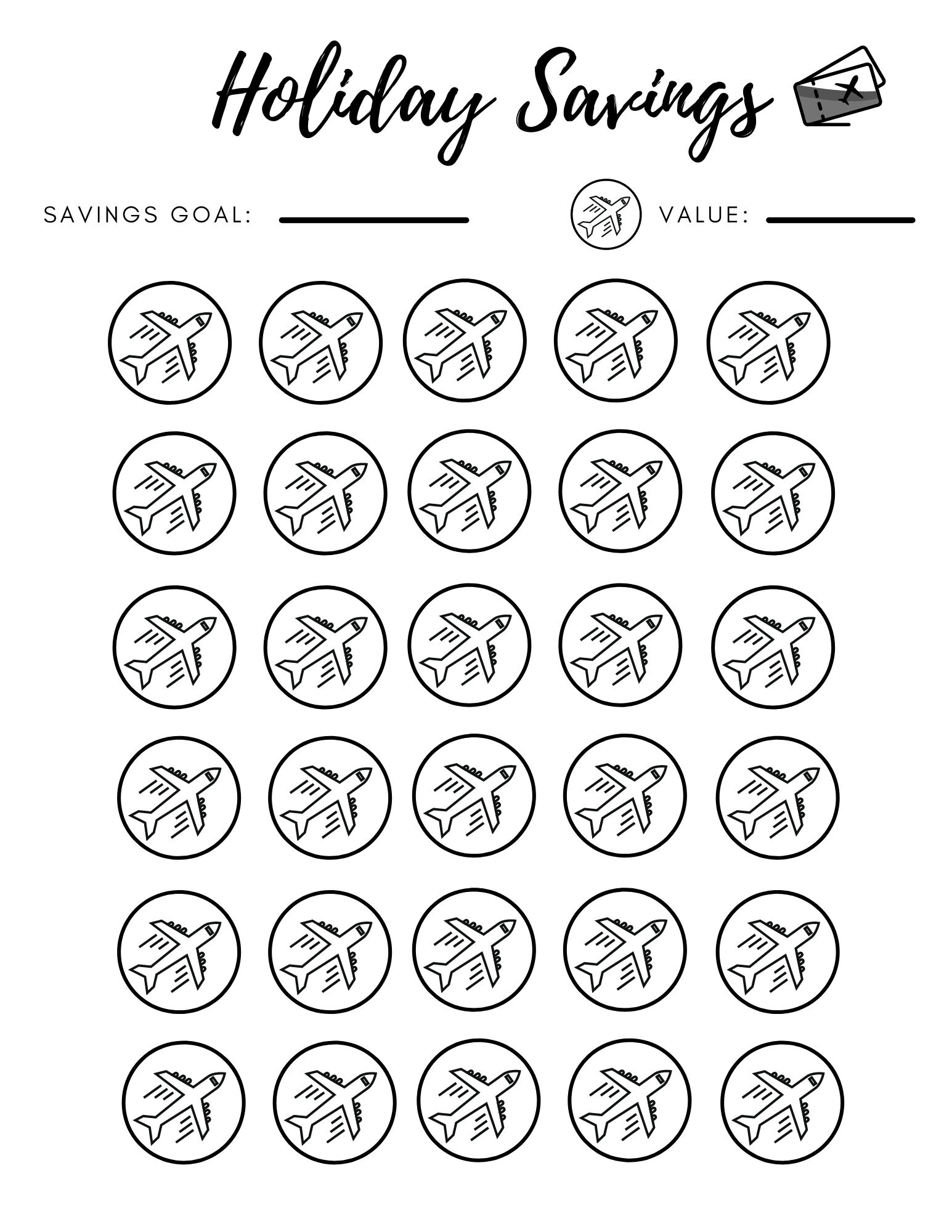 Holiday Savings Tracker Printable Holiday Savings Fund - Etsy