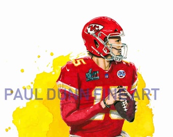 Patrick Mahomes Quarterback Kansas City Chiefs Coloring Pages - Etsy