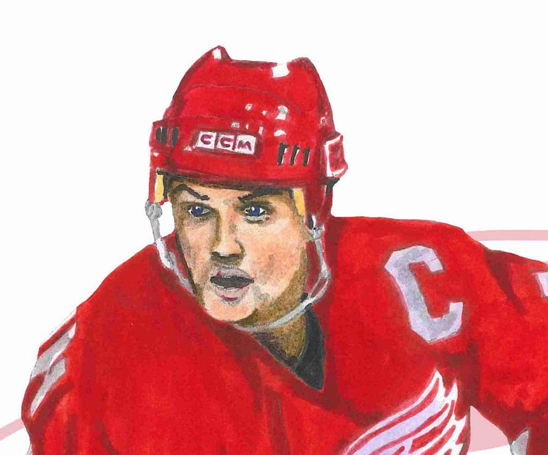 Art Print of Former Detroit Red Wings Legend Stevie Yzerman - the ...