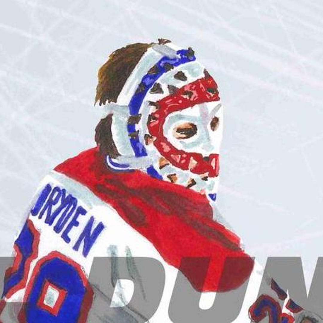 Art Print of Two Legends. Montreal Canadiens Great Ken Dryden Going up ...