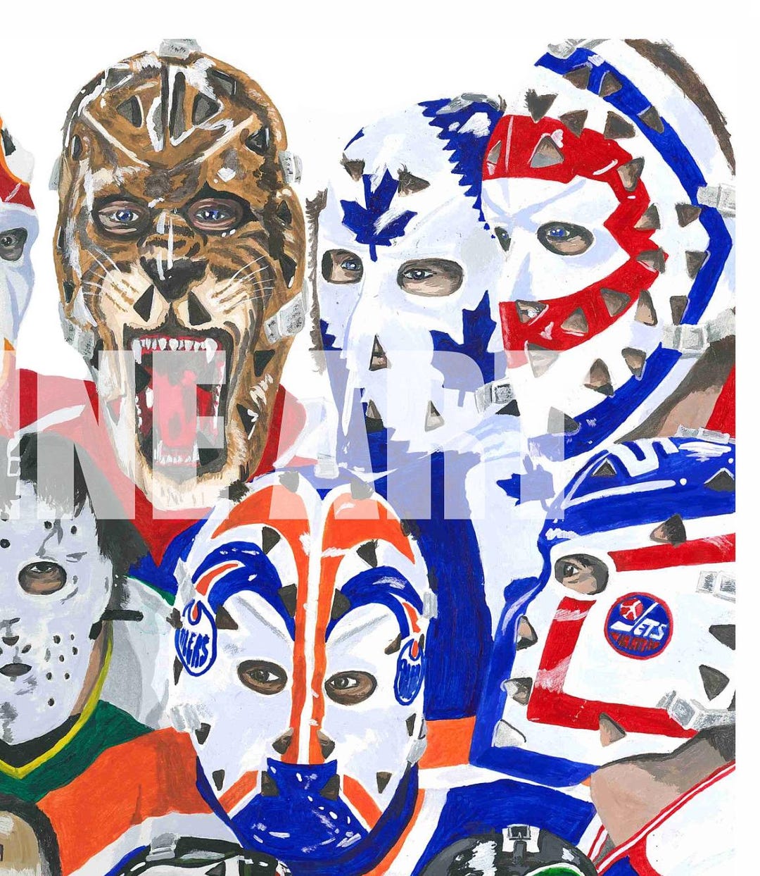 321 Classic NHL Masks Art Print. - Etsy