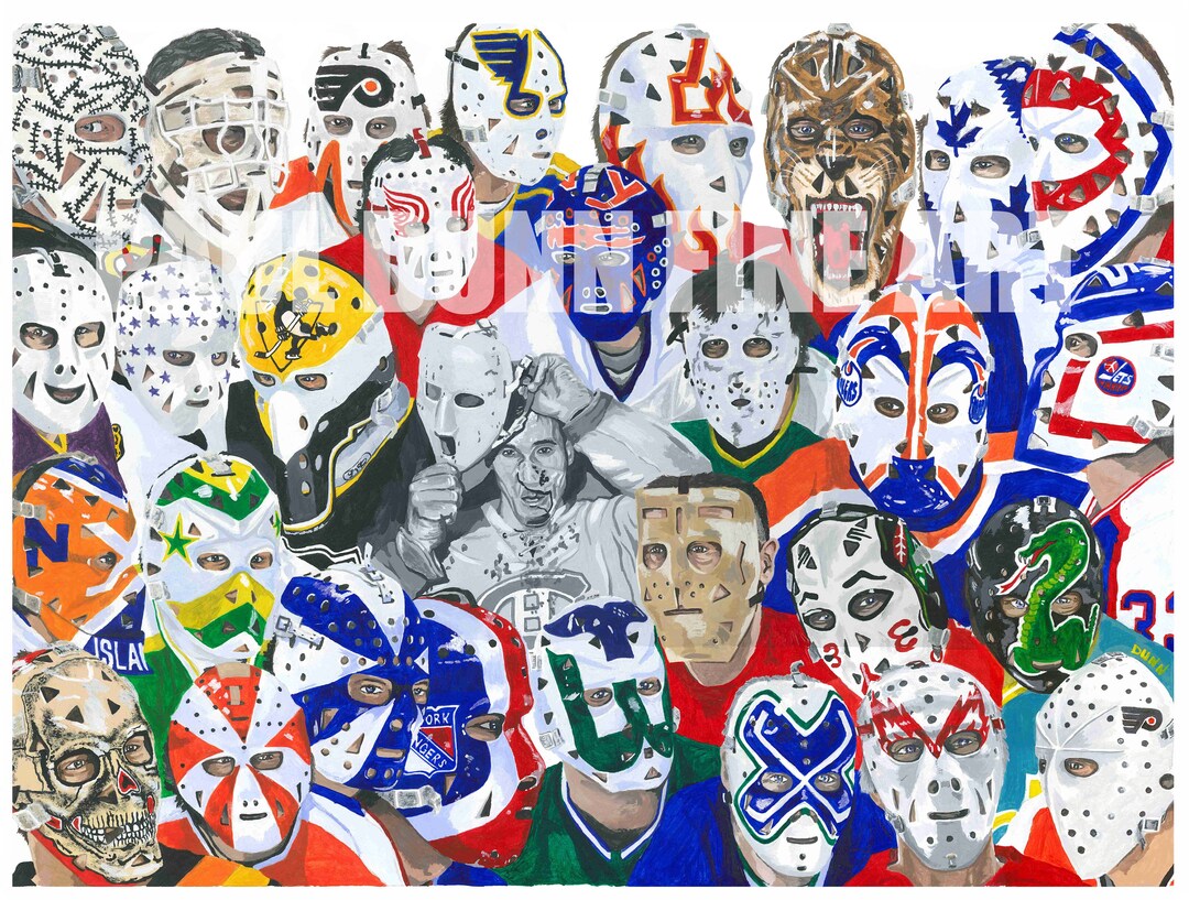 Hockey Goalie Mask Art Print - Etsy