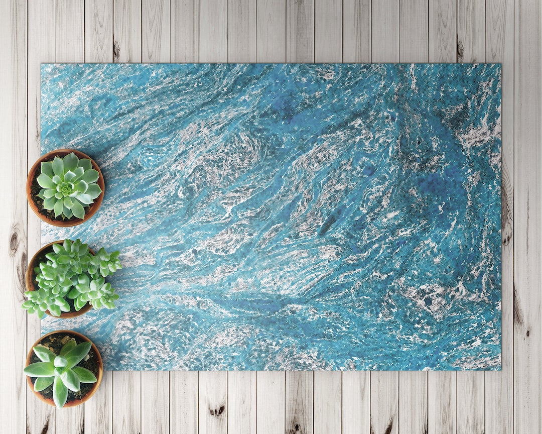 Blue Plastic Oily Liquid Vinyl Mat, Blue PVC Flooring, White Vinyl ...