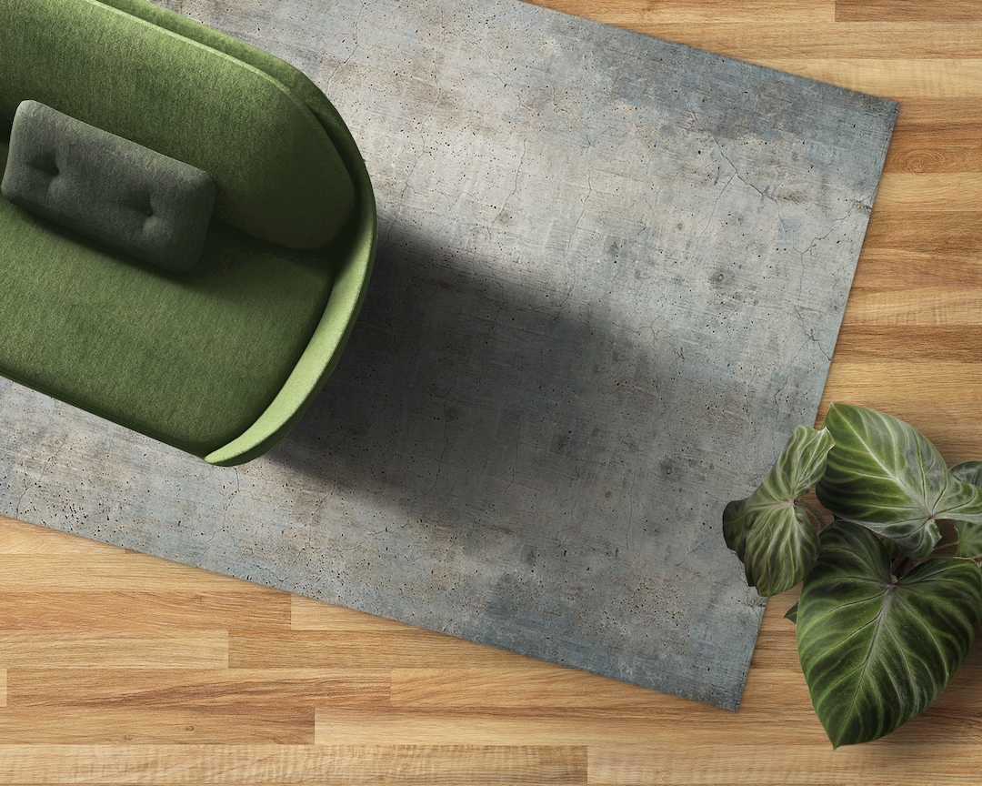 Gray Oldschool Texture Vinyl Mat, Gray PVC Flooring, Yellow Vinyl Floor ...