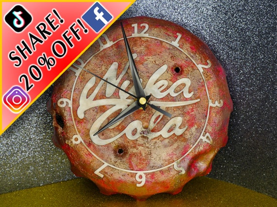 Nuka Cola Bottle Cap Clock Fallout 3D Printed - Etsy