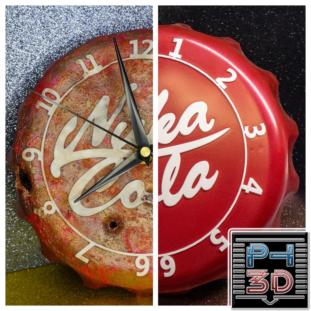 Nuka Cola bottle cap Clock, Fallout - 3D Printed - Etsy México