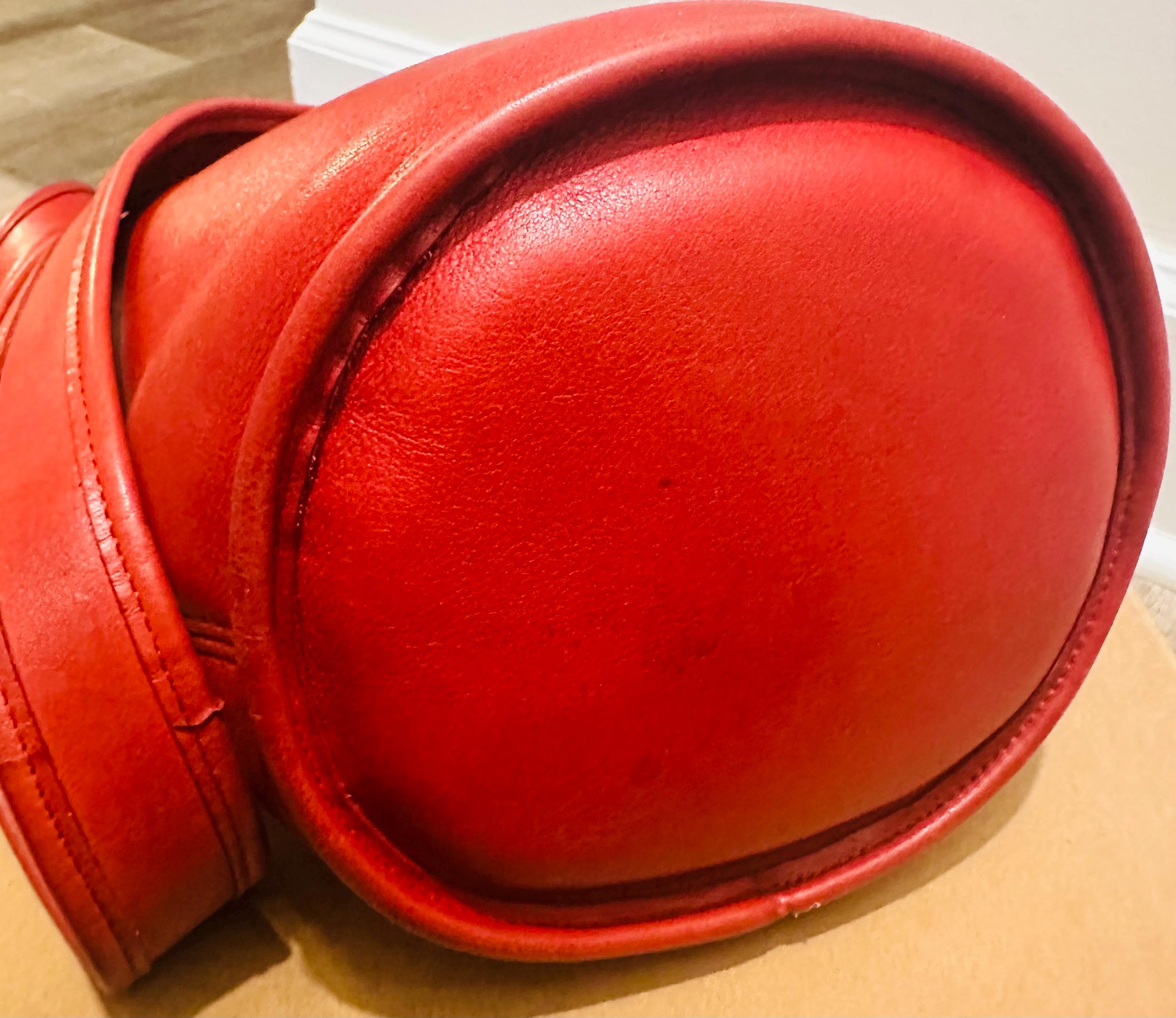 Vintage Coach Helen Red Leather Bucket Bag | Shoulder & Crossbody ...