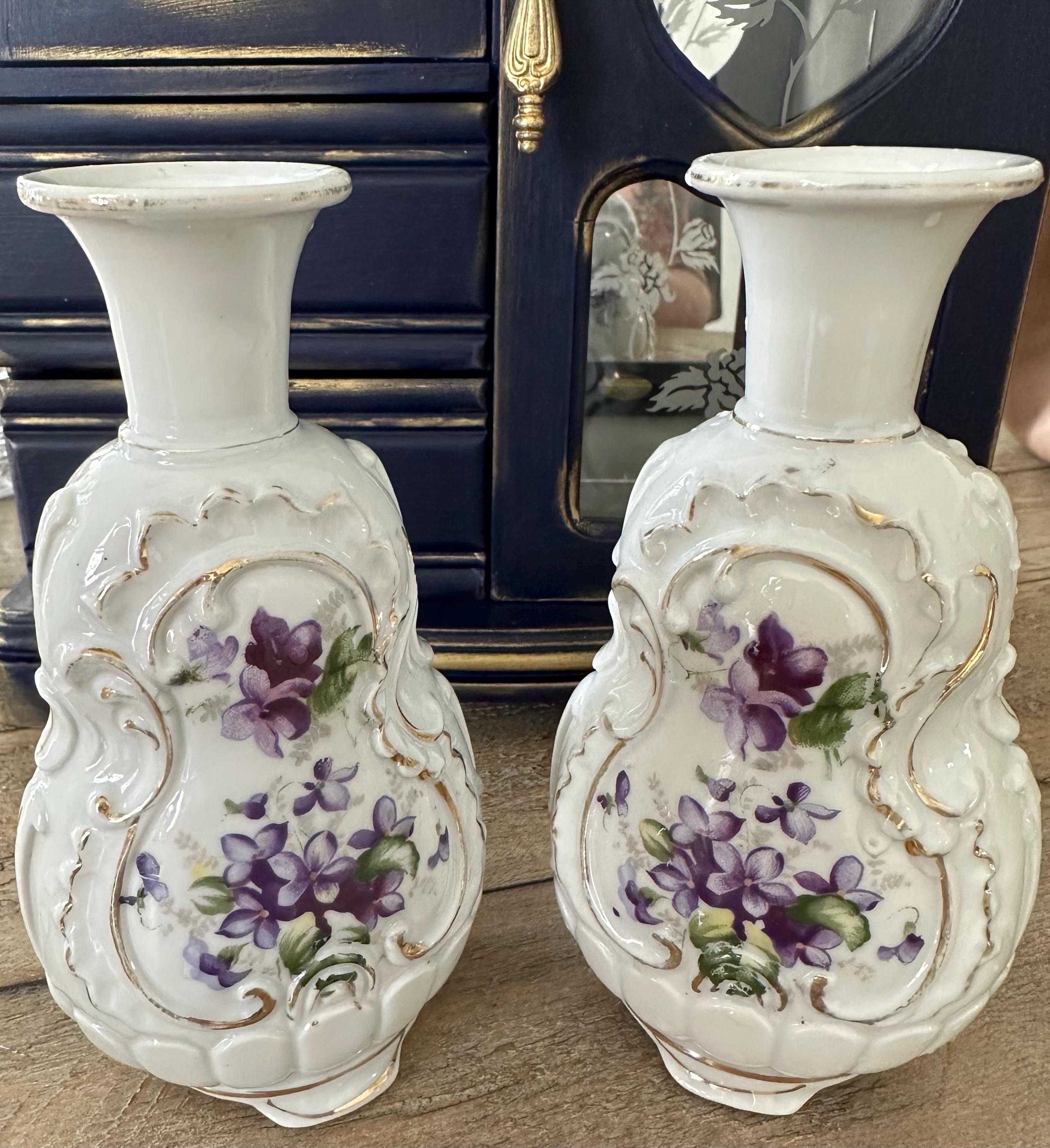 Vintage L&M Ceramic Perfume Bottles - Etsy