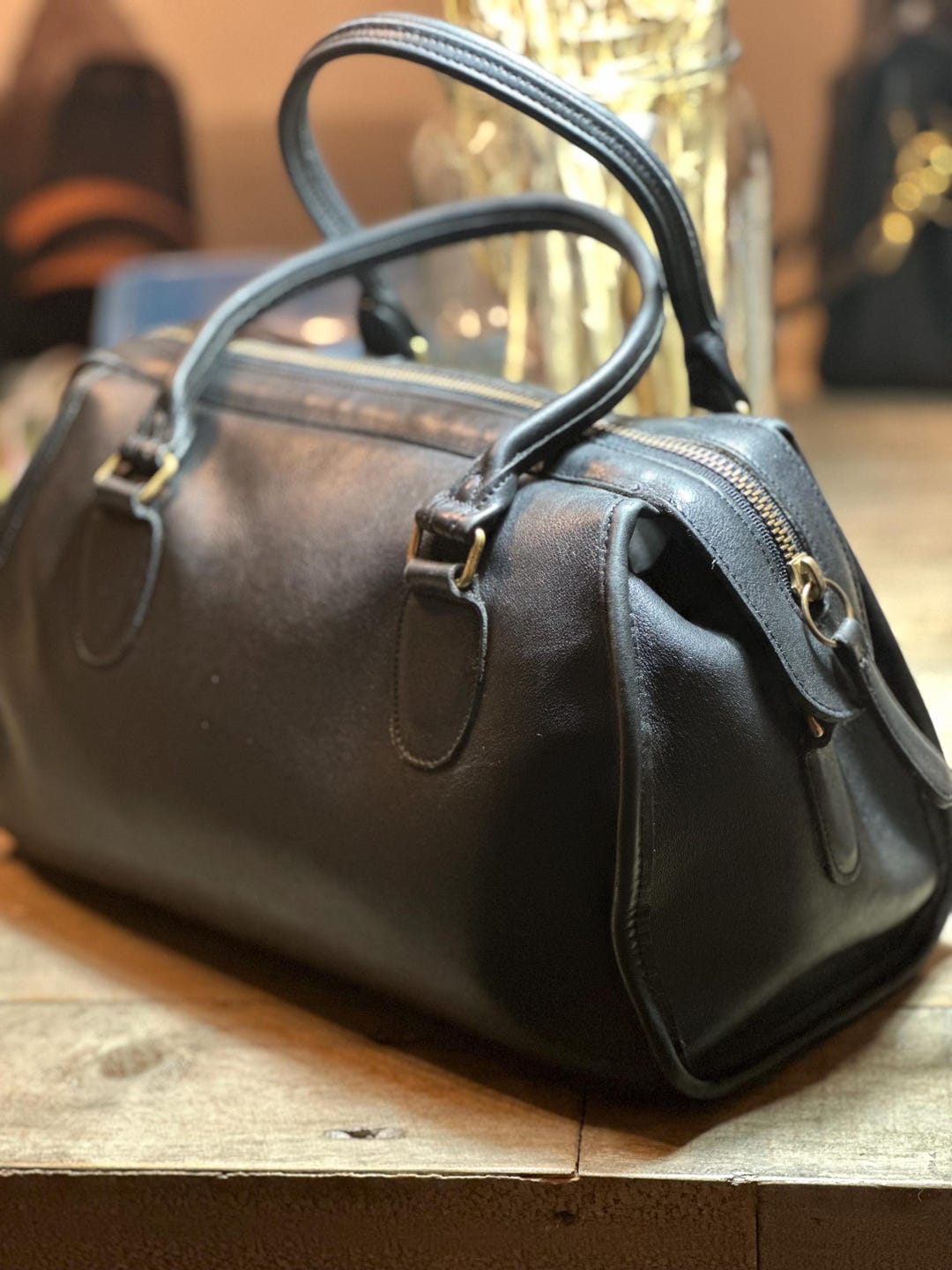 Vintage Coach Black Broadway Satchel/ Doctors Bag - Etsy