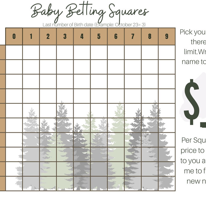 Baby Betting Game Print - Etsy
