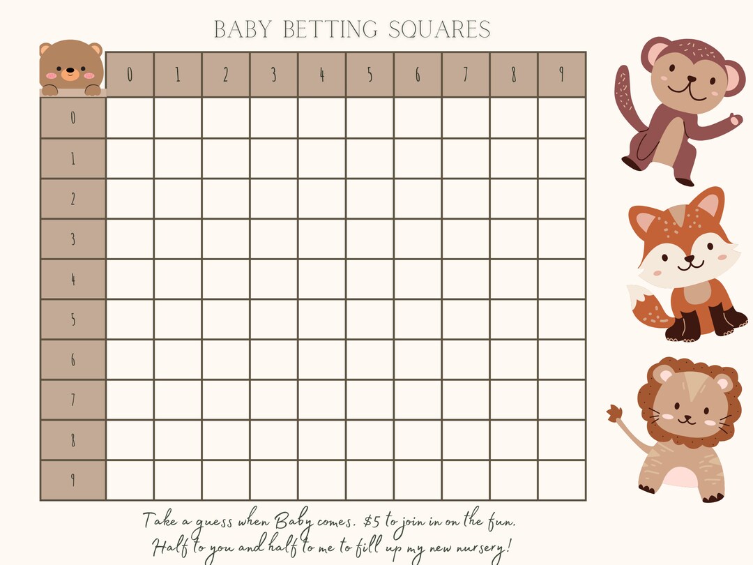 Baby Shower - Baby Betting Game - Etsy