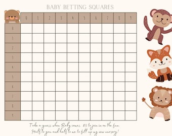 Baby Shower - Baby Betting Squares Game - Etsy