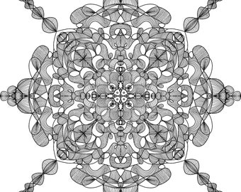Peaceful Mandala Printable Coloring Pages - Etsy