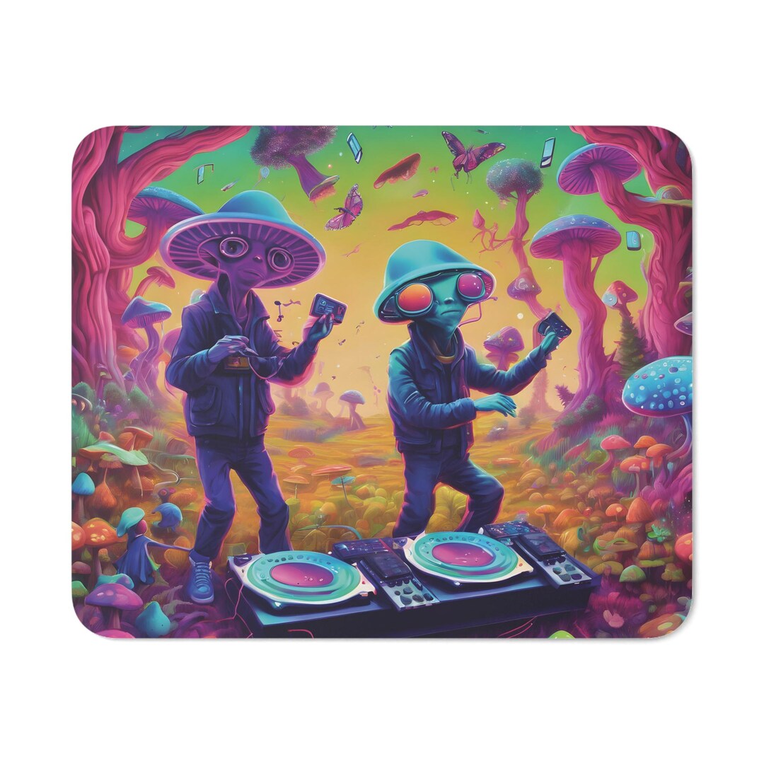 Groovy Alien Desk Mouse Pad - Etsy