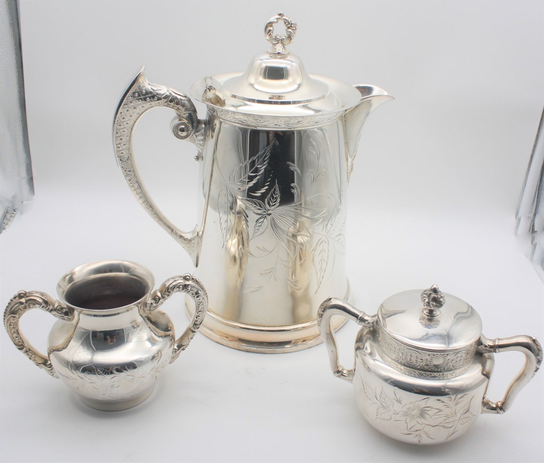 Beautiful Vintage Colonial Silver Co. Coffee/tea Service Set (3 Pieces ...