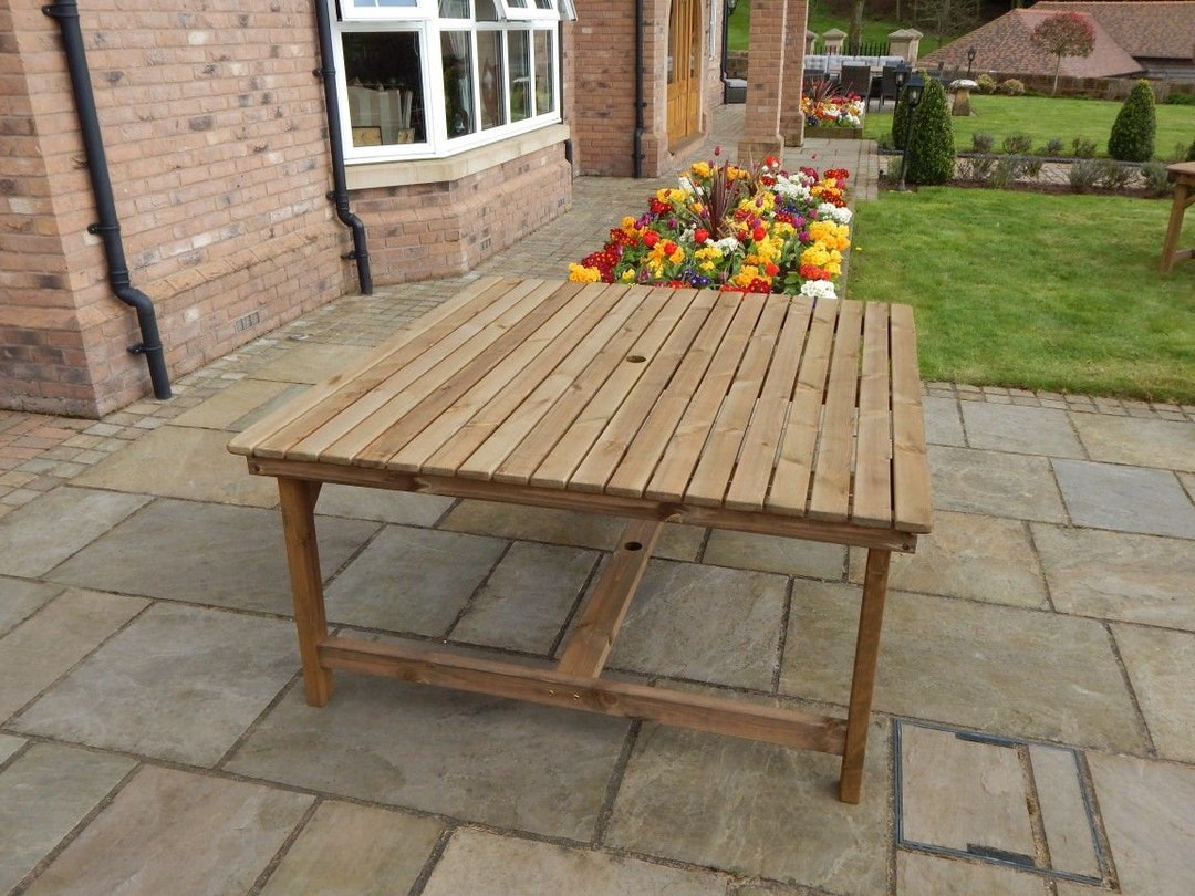 Wooden Garden 5ft Square Table - Etsy