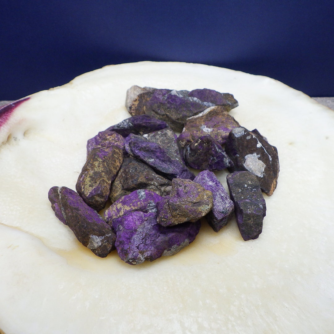 Natural Purpurite Crystals: Raw Namibia Mineral Pieces (12-20 Grams) - Etsy