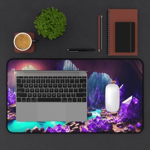 Magical Amethyst Crystal Cave Desk Mat February Birthstone - Etsy