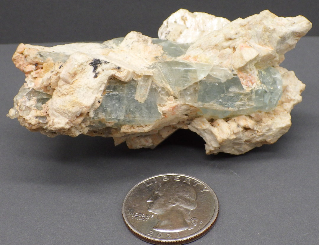Large Aquamarine Intertwined With Feldspar From Erongo Mountains ...