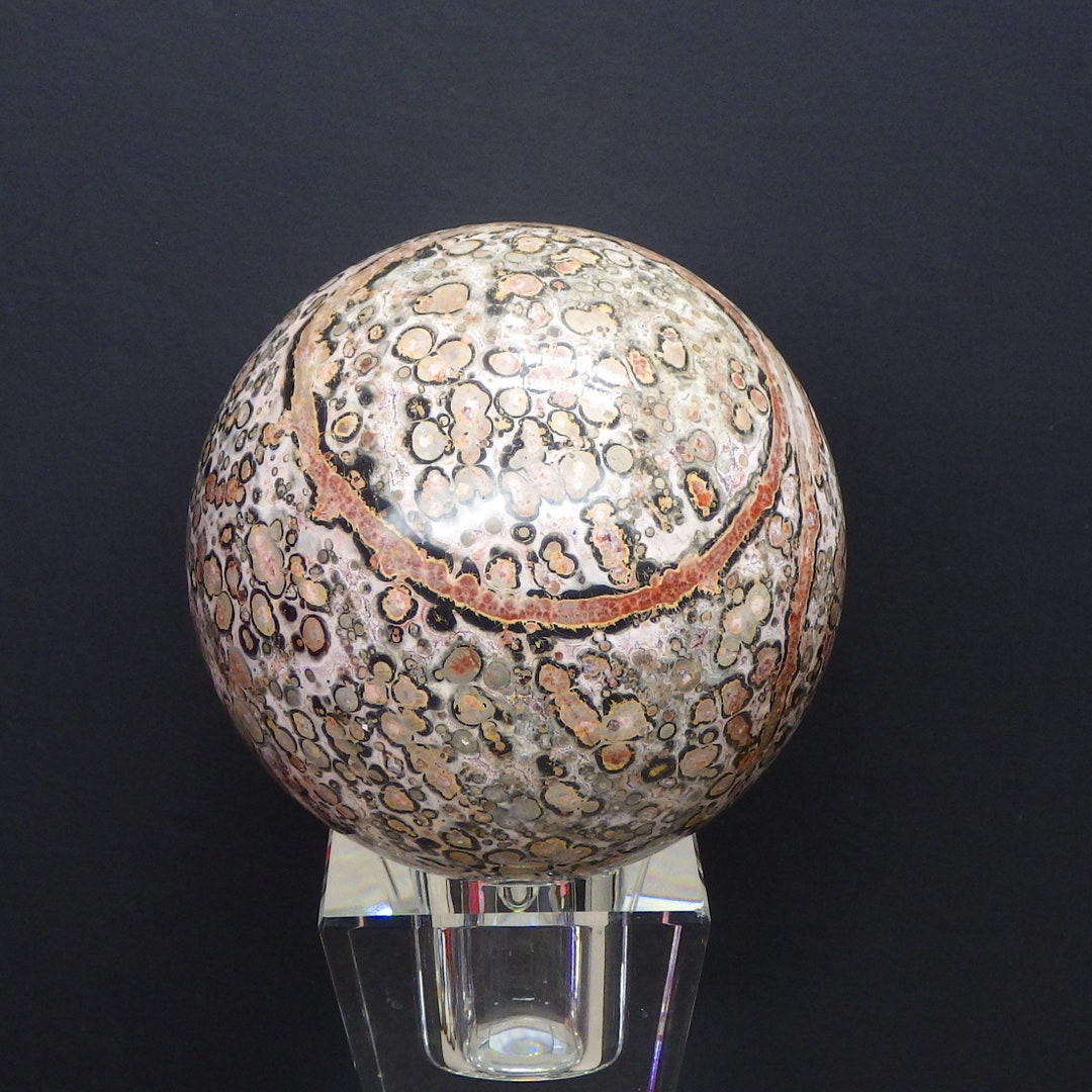 Great Quality Leopard Skin Jasper Sphere Jaguar Stone Sphere 2.7inches ...