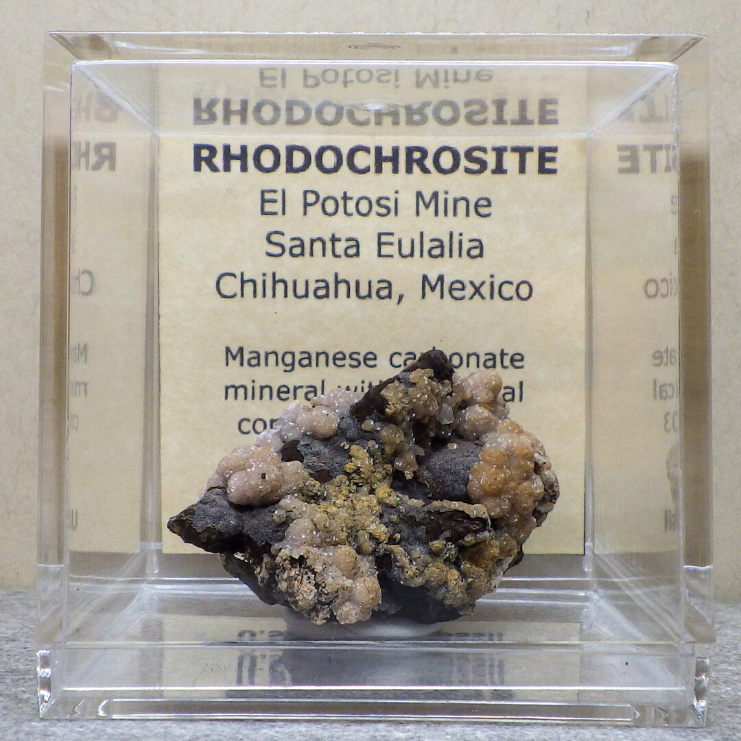 Nice Botryoidal Rhodochrosite With Pyrite From Potosi Mine, Santa ...